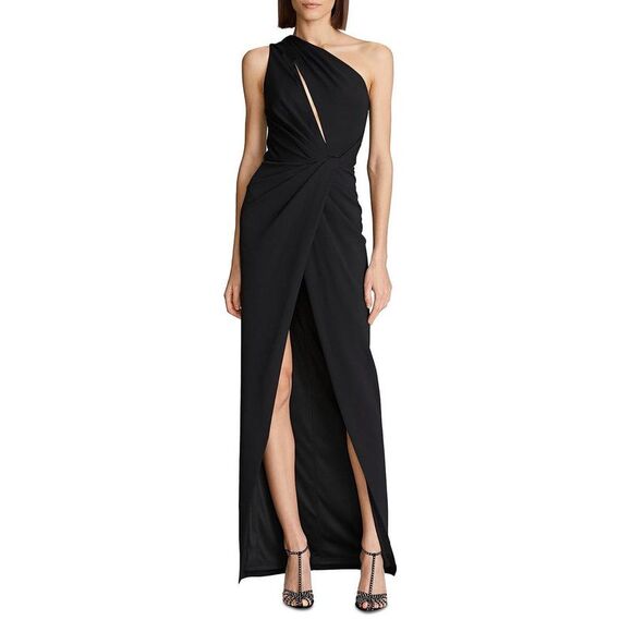 Halston Heritage | Dresses | Halston Womens Celeste Black Jersey One ...
